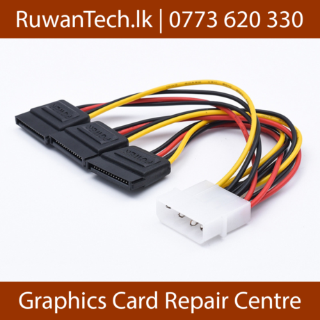 (1pcs) 4 Pin IDE Molex Female to 3 Serial Hard Drive Power Supply ...